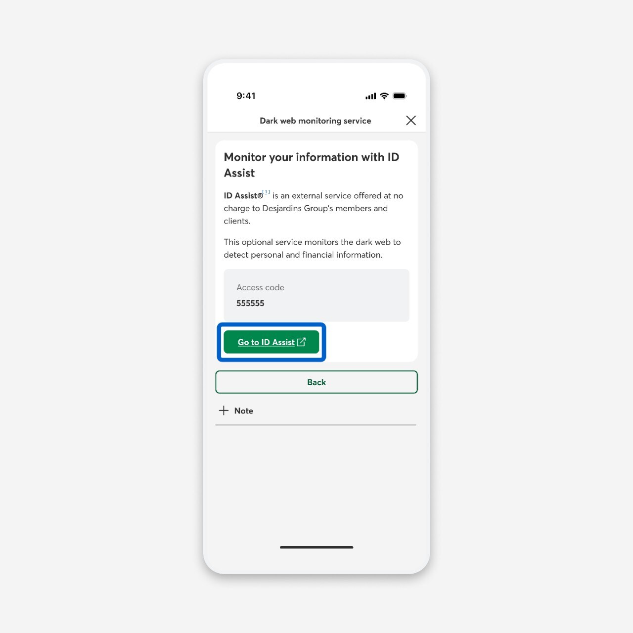 How to Get Your ID Assist Access Code. - Desjardins