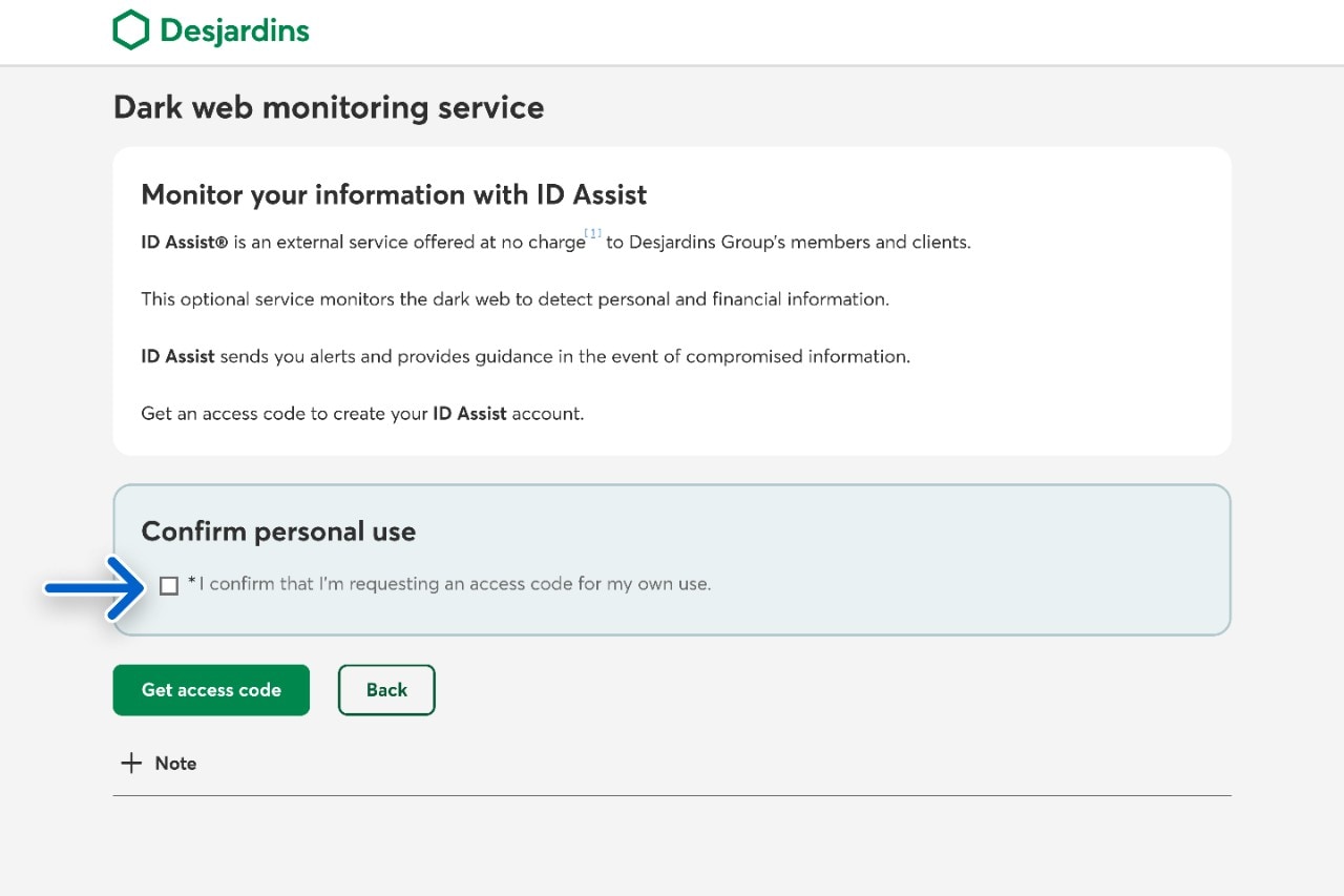 How to Get Your ID Assist Access Code. - Desjardins